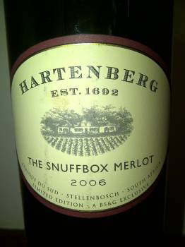 Hartenberg The Snuffbox Merlot 2006