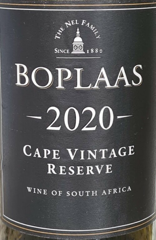 Boplaas Cape Vintage Reserve 2020 - winemag