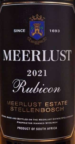 Meerlust Rubicon 2021 - winemag