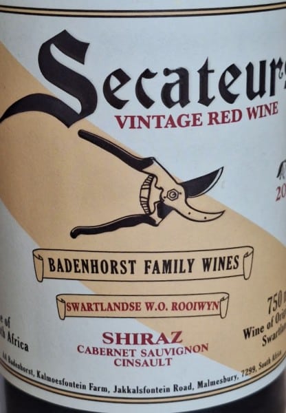 Secateurs Shiraz Cabernet Sauvignon Cinsault 2024 - winemag